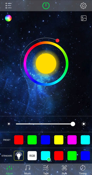 RGBW color changing controller with both Remote and Bluetooth connecti ...